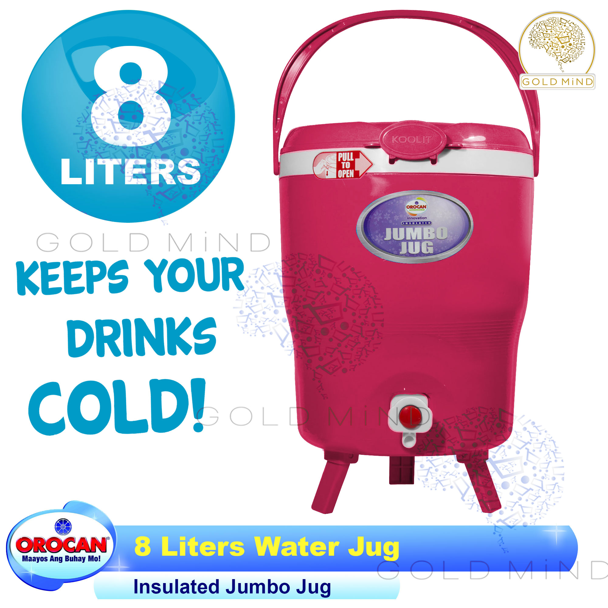 Orocan Water Jug 8 Liters Koolit Jumbo Water Jug - Gold Mind Everyday ...