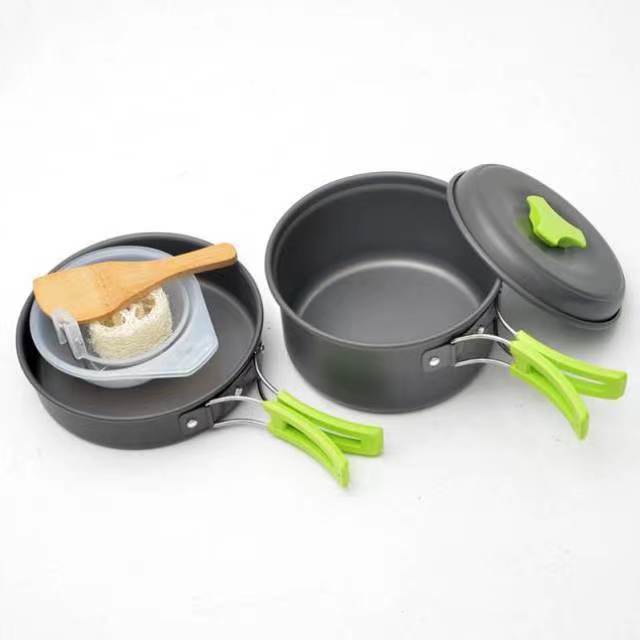 10pcs Camping Cookware Kit Camping Cooking Set Hiking Picnic Pot ...