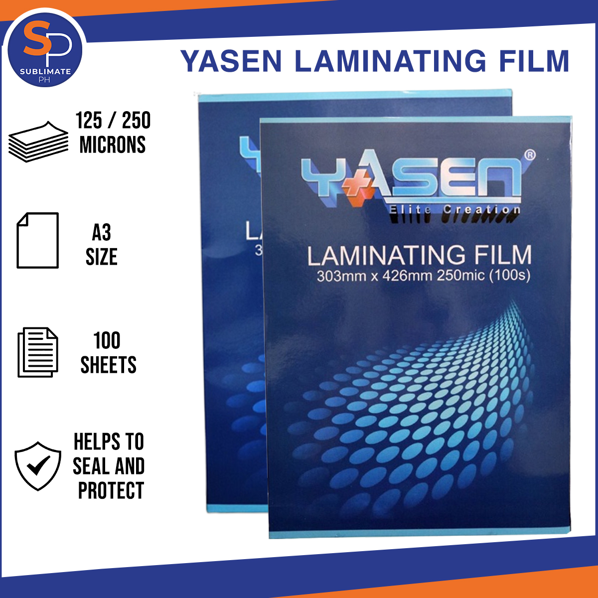 Yasen Laminating Film A3 Size 125 Microns (100pcs) / 250 Microns (50pcs) | Lazada PH