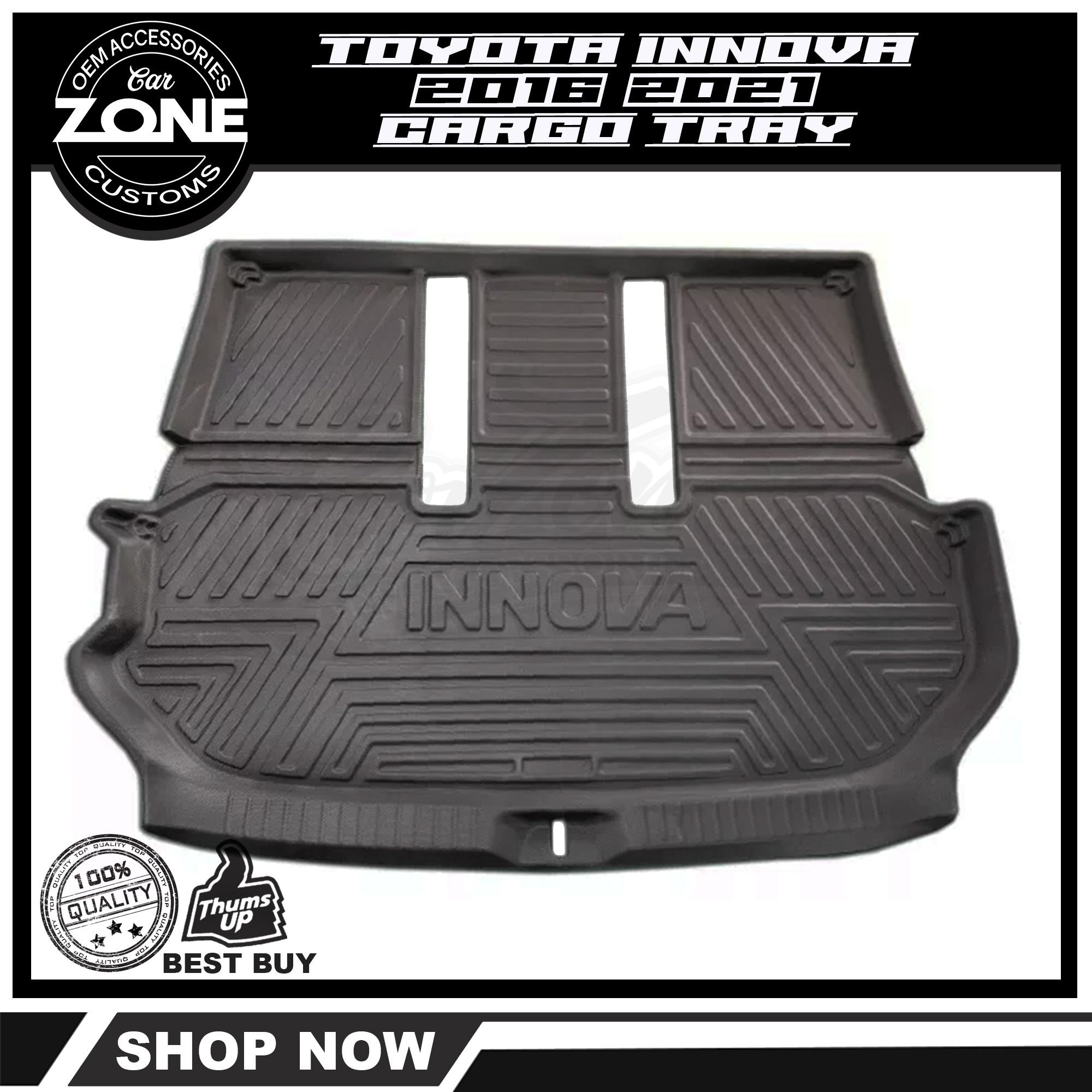Toyota Innova 2016-2021 Cargo Tray/ Trunk Tray with Extension | Lazada PH