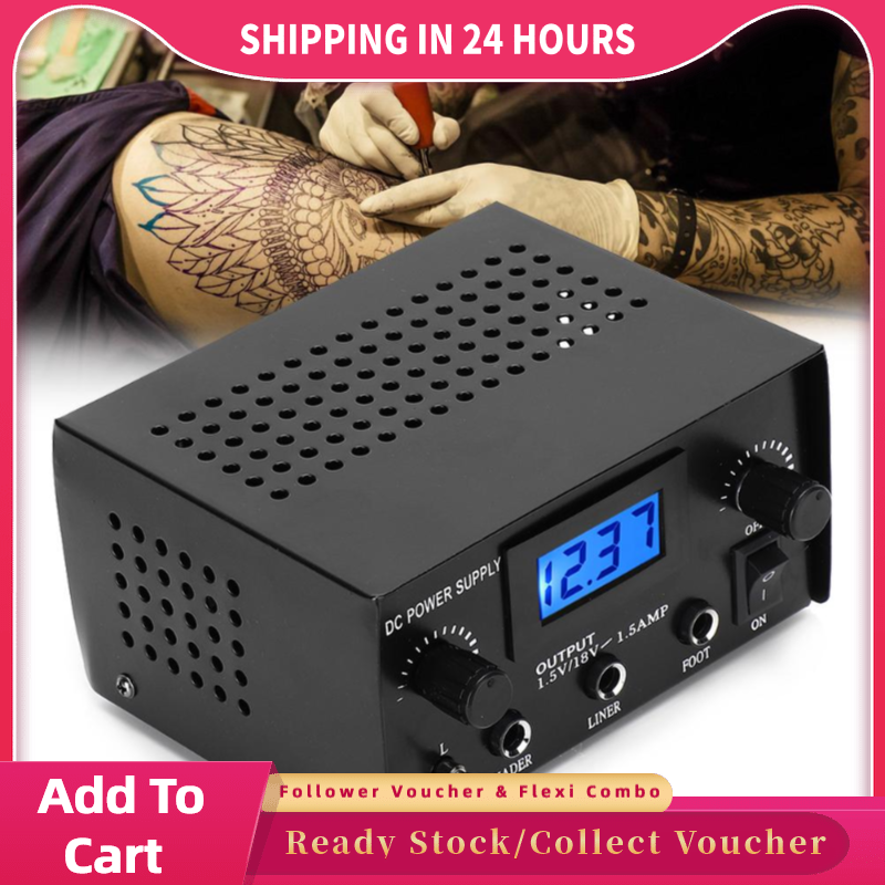 Professional Tattoo Power Supply LCD Display Tattoo Regulator for Liner ...