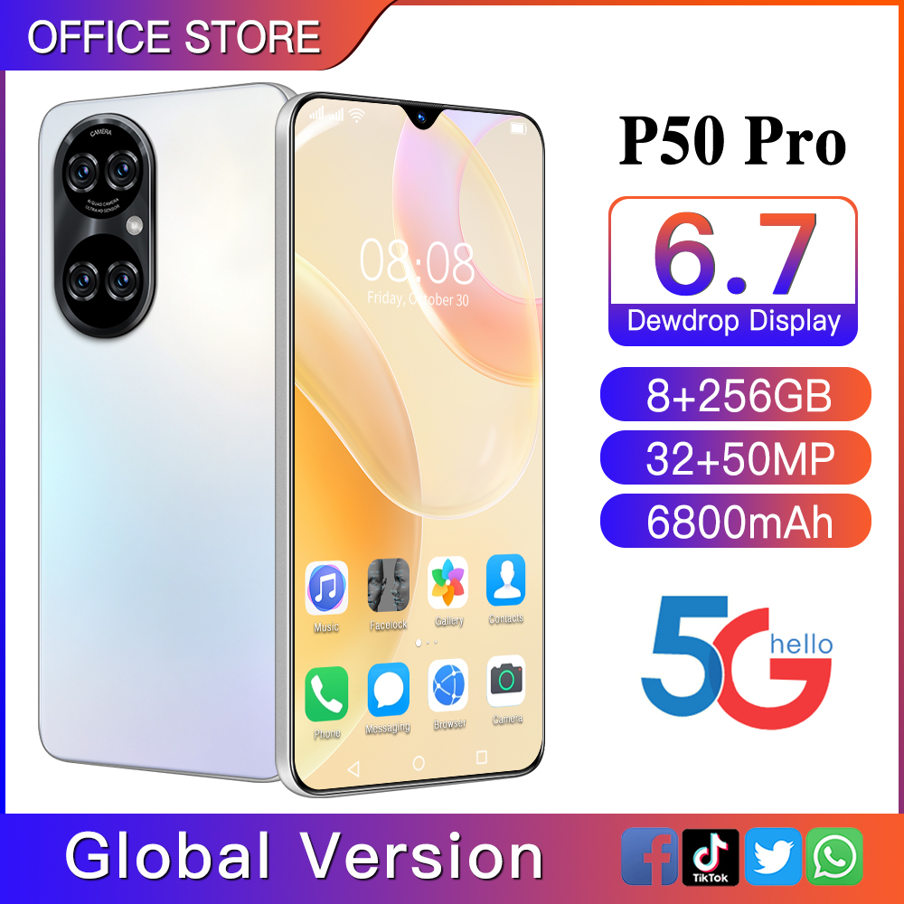 COD Original P50 Pro 8GB+256GB Unlocked Mobile Phones Global Version ...