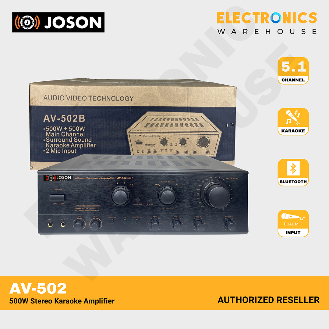 Joson AV-502 B 500W Stereo Karaoke Amplifier | Lazada PH