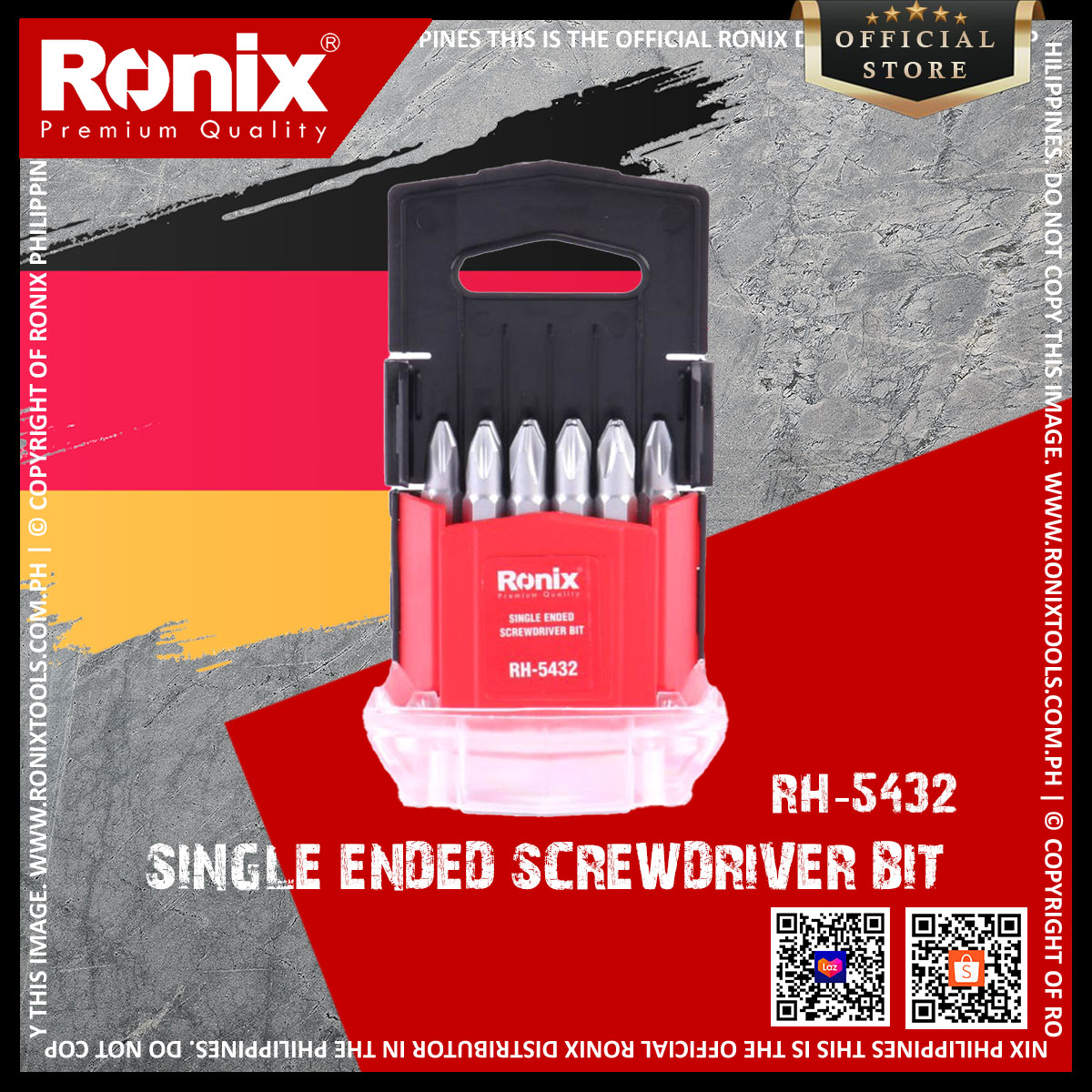 Ronix Magnetic RH-5430 (PH2xPH2x65mm) / RH-5431 (PH2xSL6x65mm) / RH-5432 (PH2x50mm) / RH-5433 ...