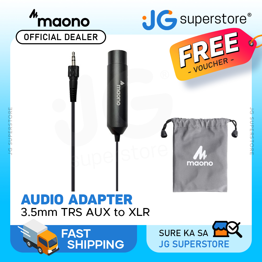 Maono AU-ADX35 Audio Microphone Adapter with 3.5mm TRS AUX Plug and 3 ...