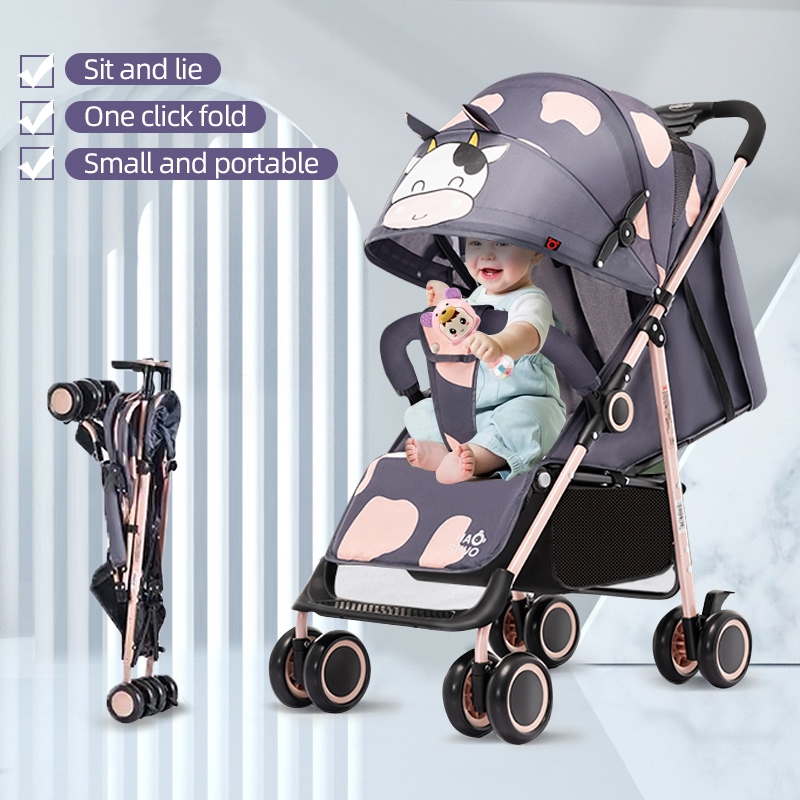 Stroller For Baby Boy And Girl Can Sit Recline Foldable Lightweight ...