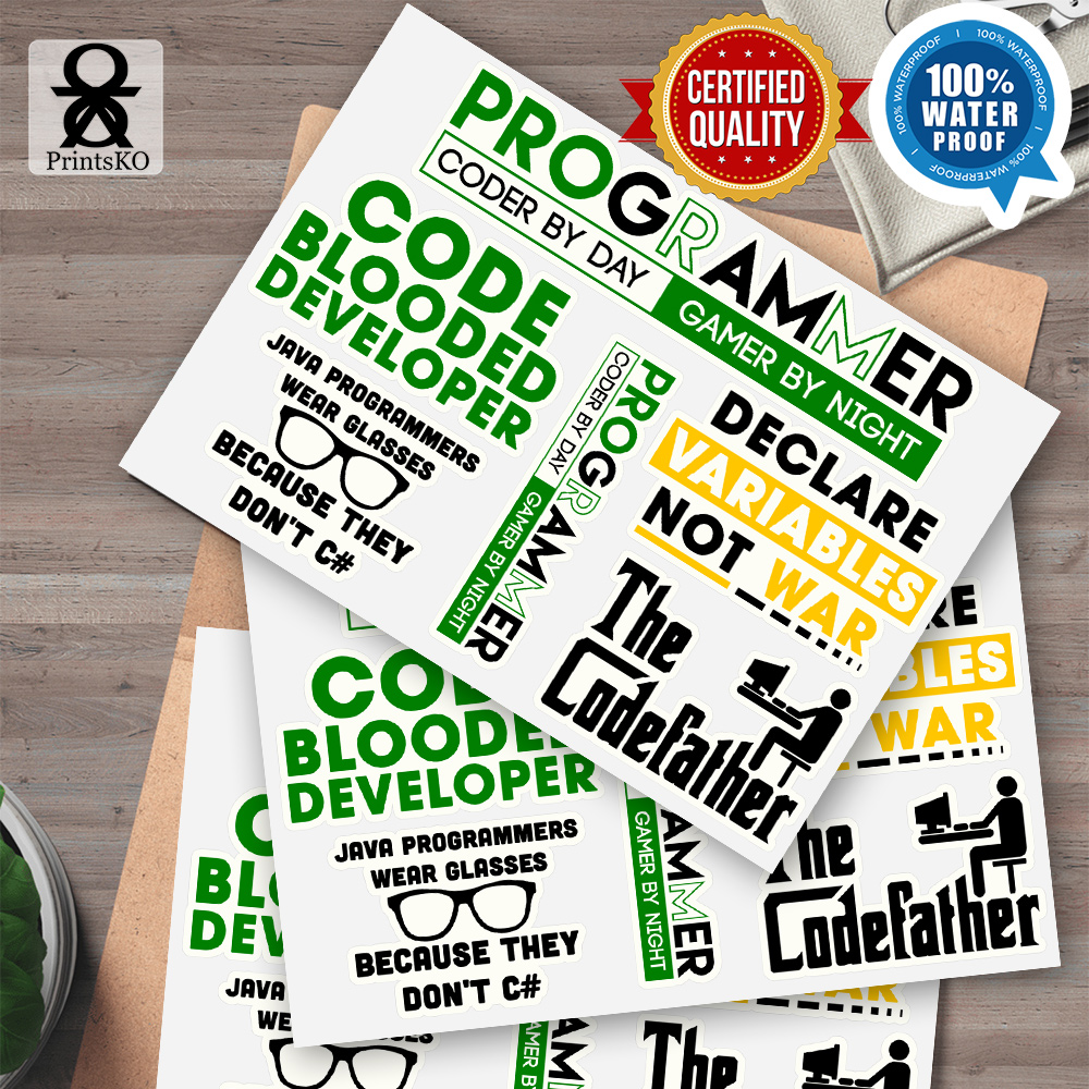 High Quality Waterproof Vinyl Sticker with Programmer - Meme Design ...