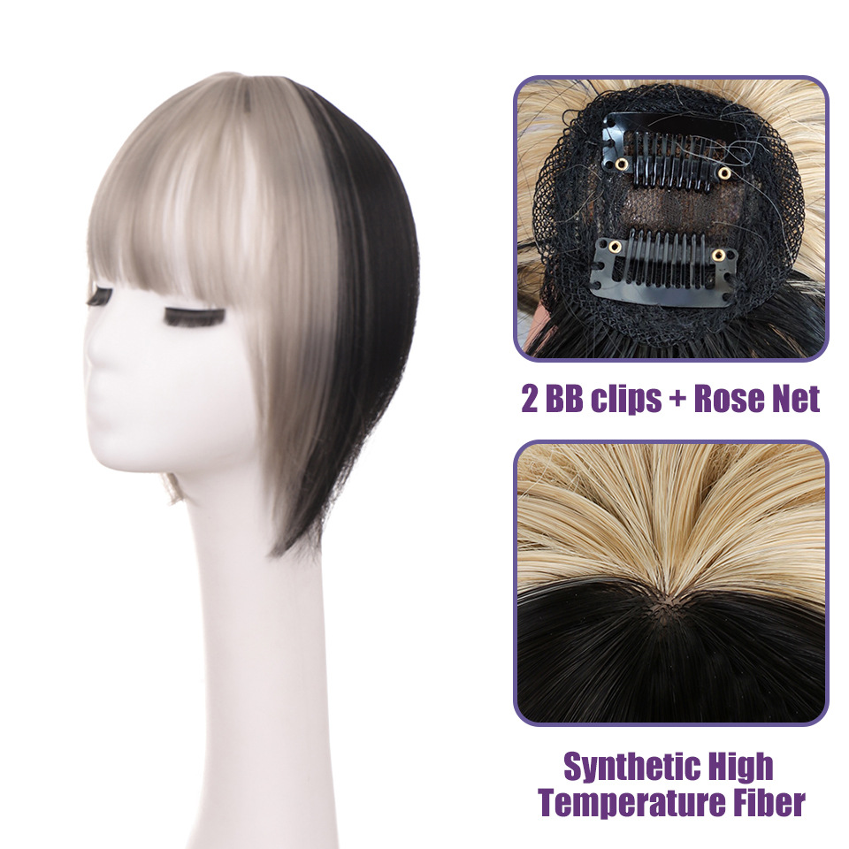 Wig Wig Bangs cos High-Temperature Fiber Two Colors Bangs 3d French ...