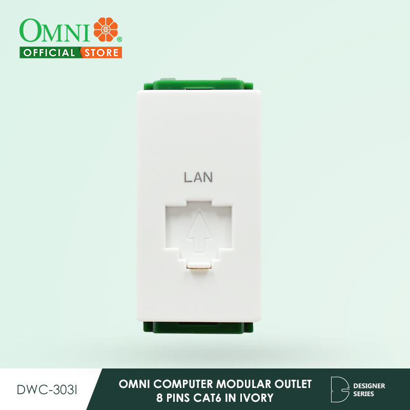 OMNI Computer Modular Outlet 8 PINS CAT6 in Ivory - DWC-303 | Lazada PH