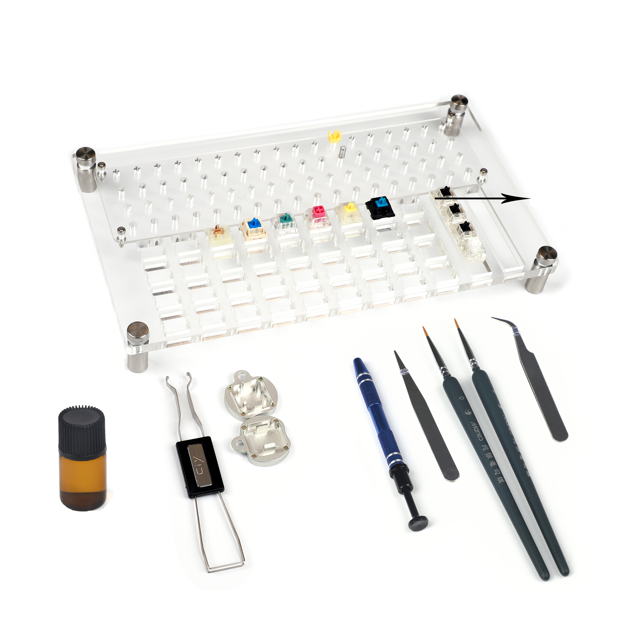 44 Key Switches Lube Modding Station Switch Opener Acrylic Base Lubed ...