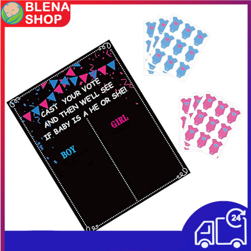 BLENASHOP 1 Set Gender Reveal ers Team Girl Team Boy Baby Shower Labels ...