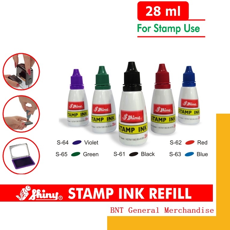 Shiny Refill Ink for Self-Inking Stamps 28ml Sold Per Bottle | Lazada PH
