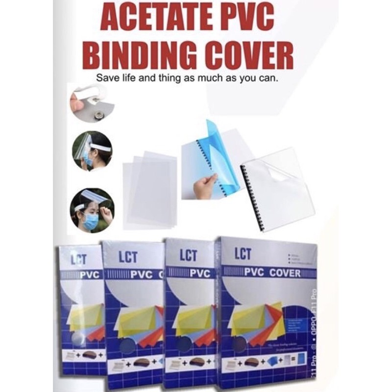 PVC Binding Cover Clear Book Ring Binding Cover LCT Acetate 1Box ...