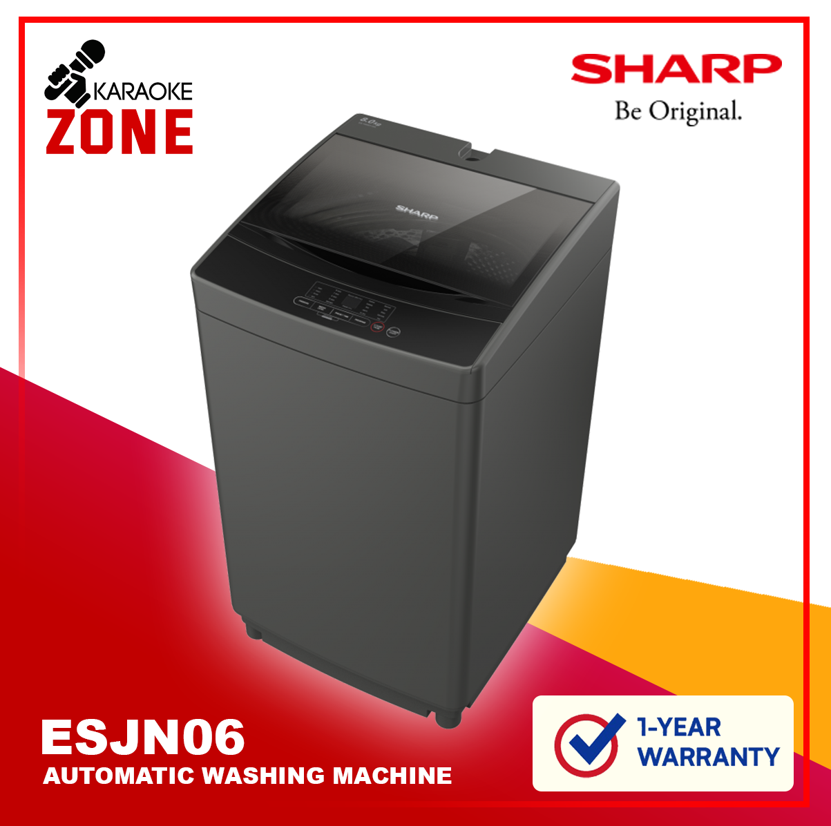 Sharp ES JN06A9(GY) Fully Auto Washing Machine / 6kg Top Load / Sharp ...