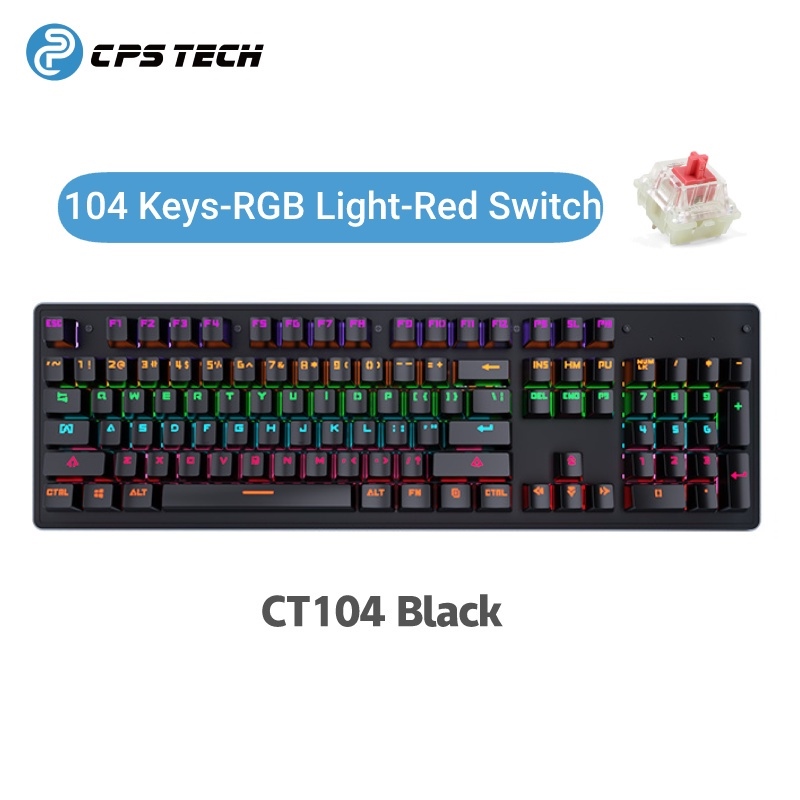 hot CPSTECH Ct87/Ct104 Oreo Mechanical Keyboard 87/104 Keys Gaming ...