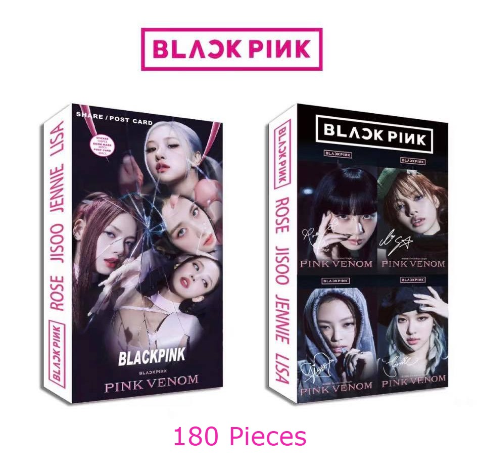 KPOP 블랙핑크 180 PIECES (30 Postcards + 30 Bookmarks + 120 Stickers) Lisa ...