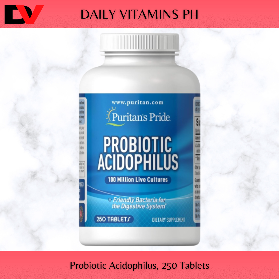 Puritan's Pride Probiotic Acidophilus, 100/250 Tablets - Dietary ...