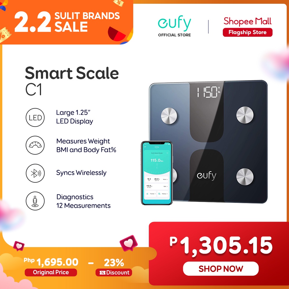 eufy by Anker Smart Scale C1, Bluetooth Weighing Scale, Wireless ...