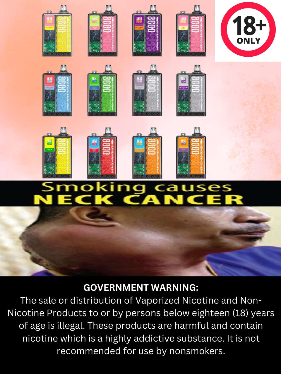 Akso Igo 8000 Puffs 8k Dispo Disposable Vape Pod Kit | Lazada PH