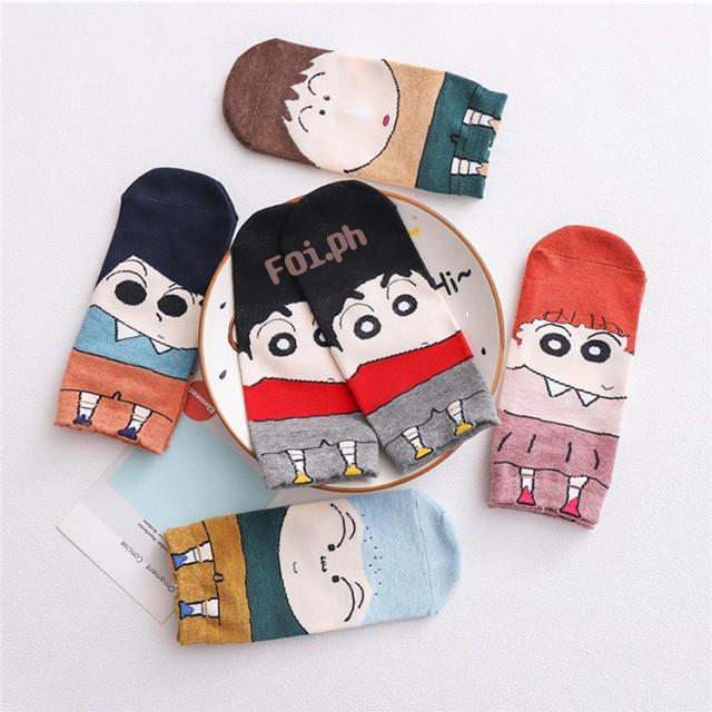 COD8NtTi90S [5 Pairs]Japanese popular cartoon socks Crayon Shinchan ...