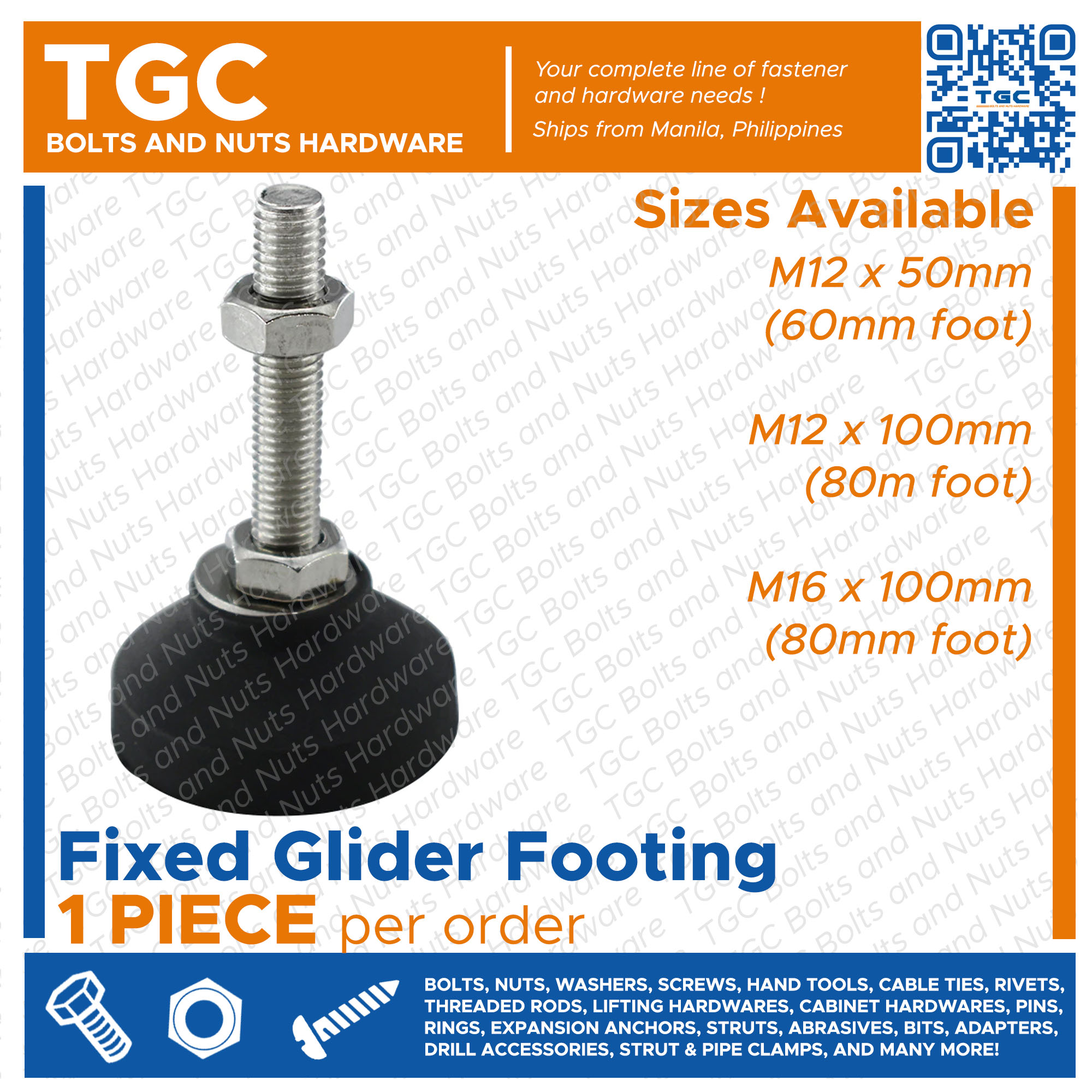 TGC 10/1PC M12 M16 M20 Glider / Furniture Leveler / Leveling Feet ...
