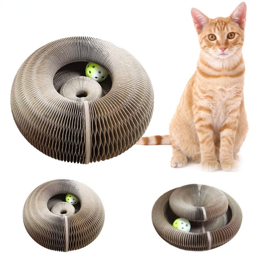 Magic Organ Cat Scratch Board Cat Toy with Bell Cat Grinding Claw Cat ...