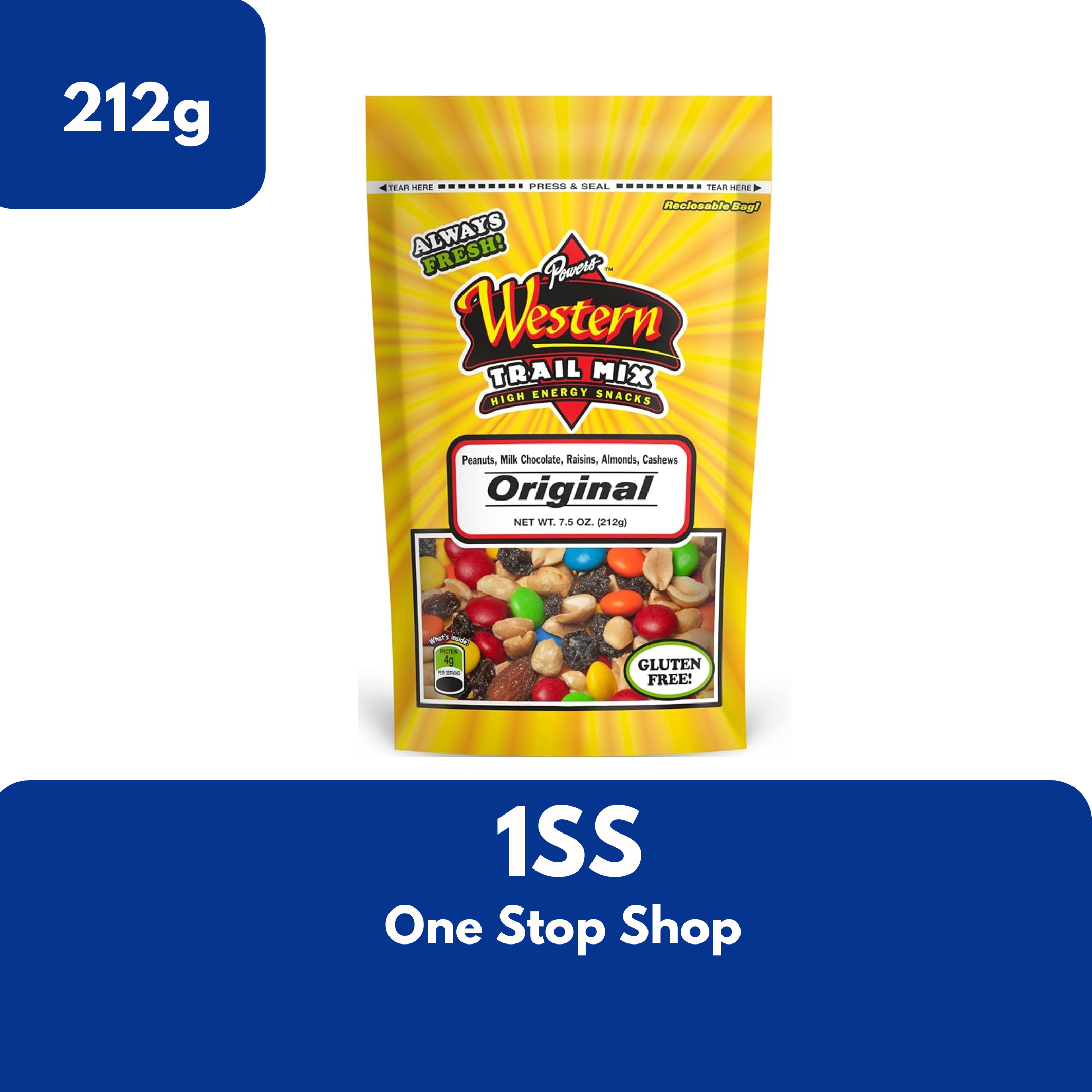 Powers Western Trail Mix - Original with Milk Chocolate, 212g | Lazada PH