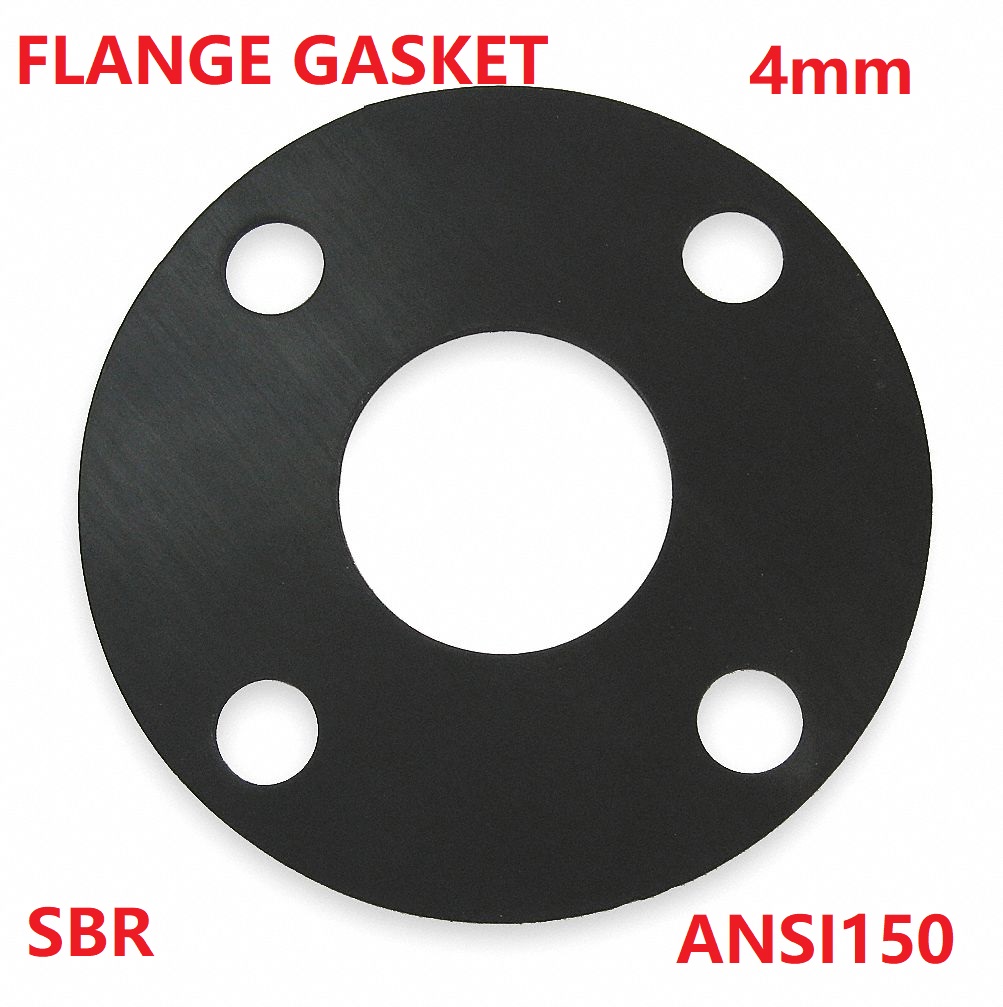 1-1/2" (40mm) SBR ANSI 150 Flange Gaskets Full Face (1/8" Thickness ...