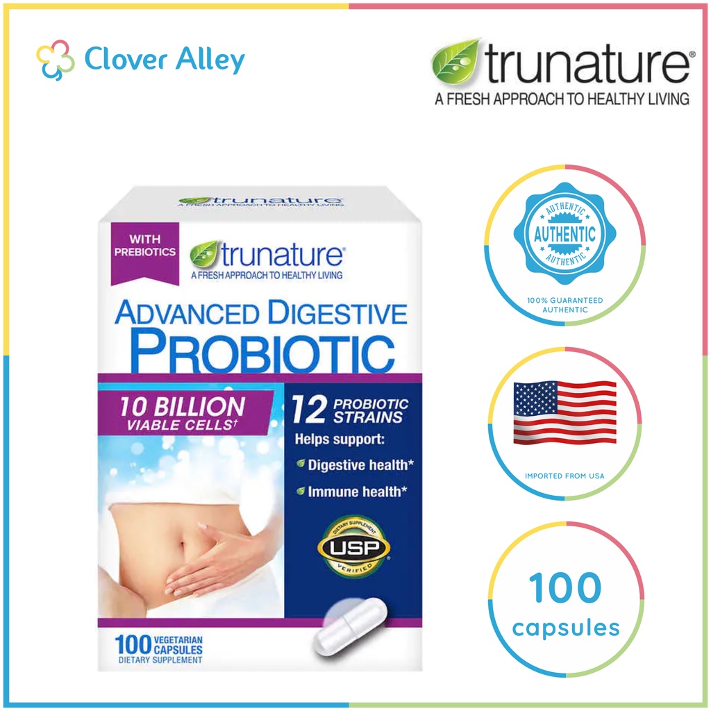 trunature Advanced Digestive Probiotic, 100 Capsules | Lazada PH
