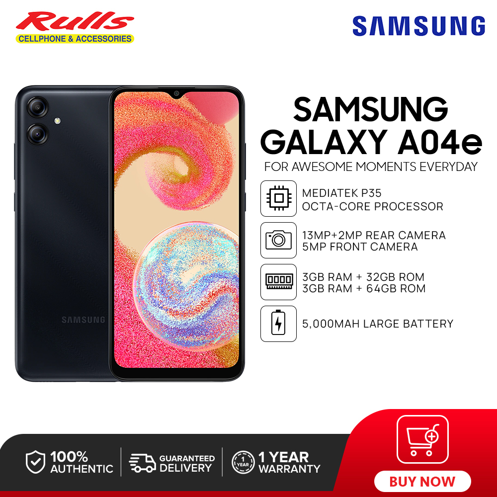 Samsung Galaxy A04e Smartphone | 3GB+32GB / 3GB+64GB | MediaTek P35 ...