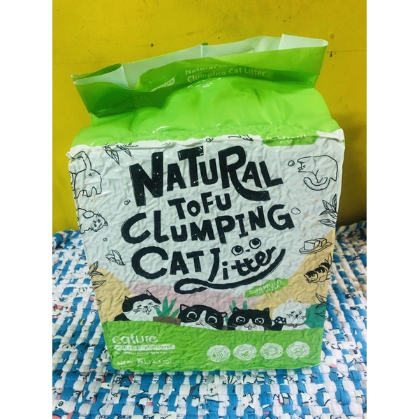 Cature Green Tea Natural Tofu Clumping Cat Litter 6L (2.4kg) | Lazada PH
