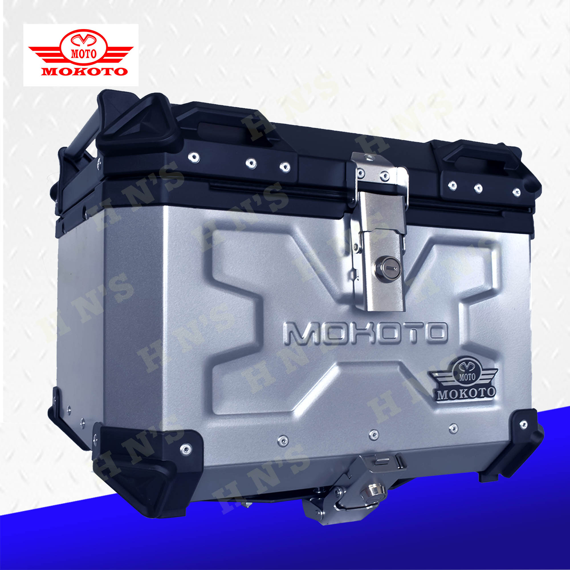 MOKOTO Top Box Aluminum Alloy 45L for Motorcycle Scooters Univeral Givi ...