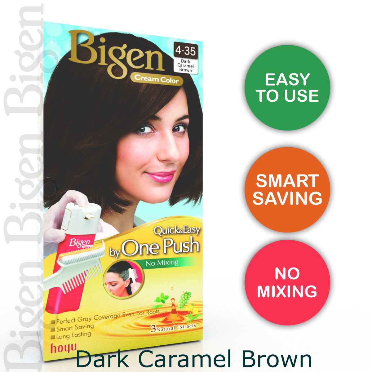Bigen Cream Color "One Push" - Dark Caramel Brown - Hair Color | Lazada PH