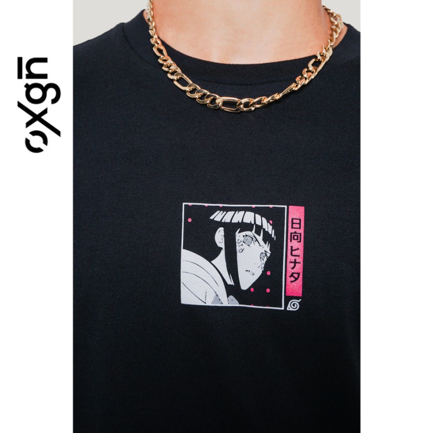 OXGN Men's Naruto Shippuden Hinata Graphic Tee (Black)Retro New summer ...