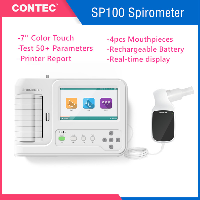 CONTEC SP100 Digital Spirometer Lung Function Breathing Diagnostic ...
