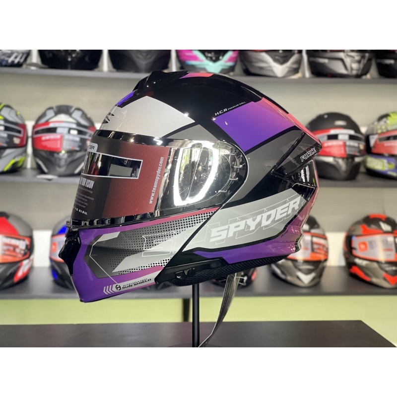SPYDER FORCE GD Series 1 - Modular Helmet with Free Clear Visor and ...