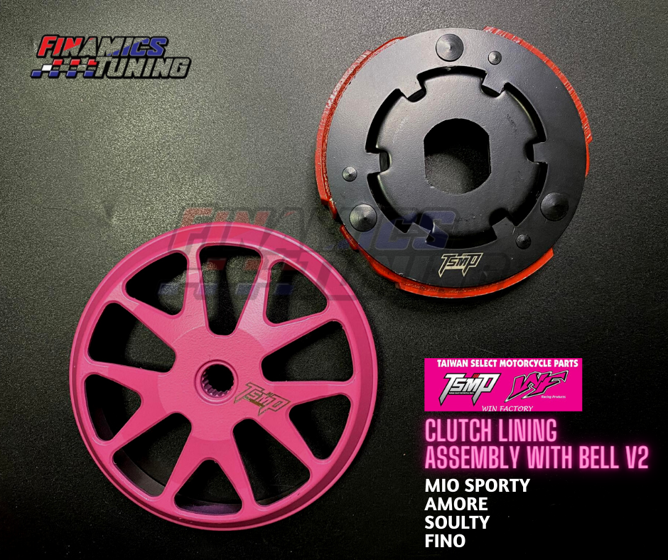 TSMP CLUTCH LINING ASSEMBLY WITH BELL V2 FOR YAMAHA MIO SPORTY SOULTY ...