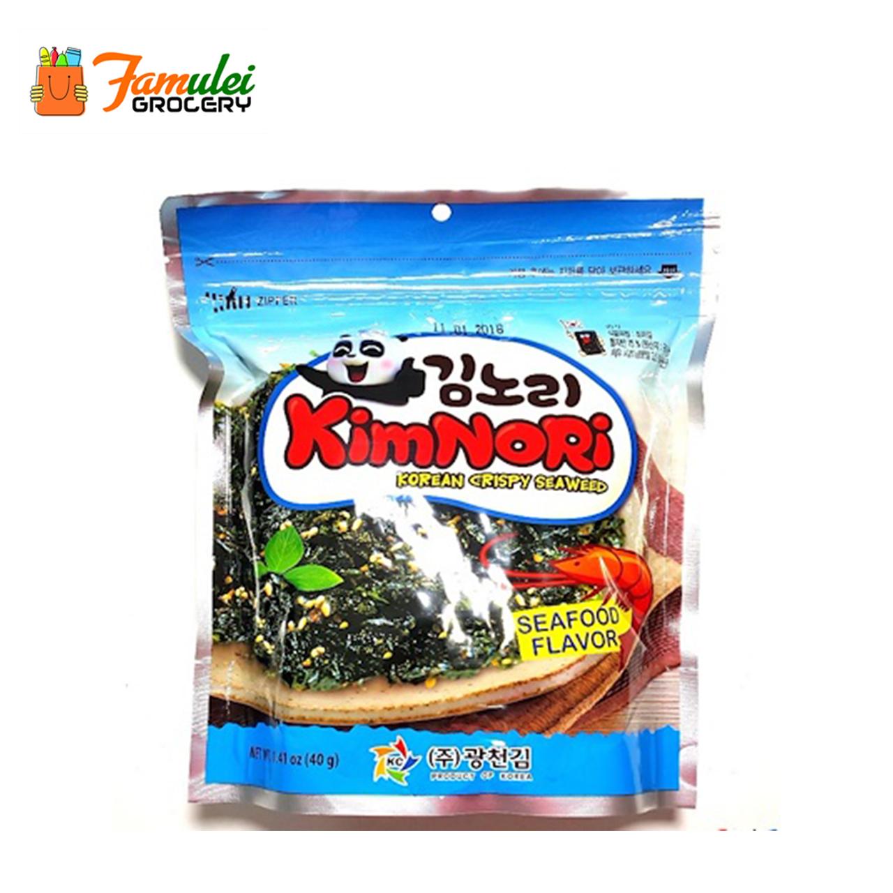 KOREAN Kimnori CRISPY SEAWEED 40G, Seafood flavor | Lazada PH