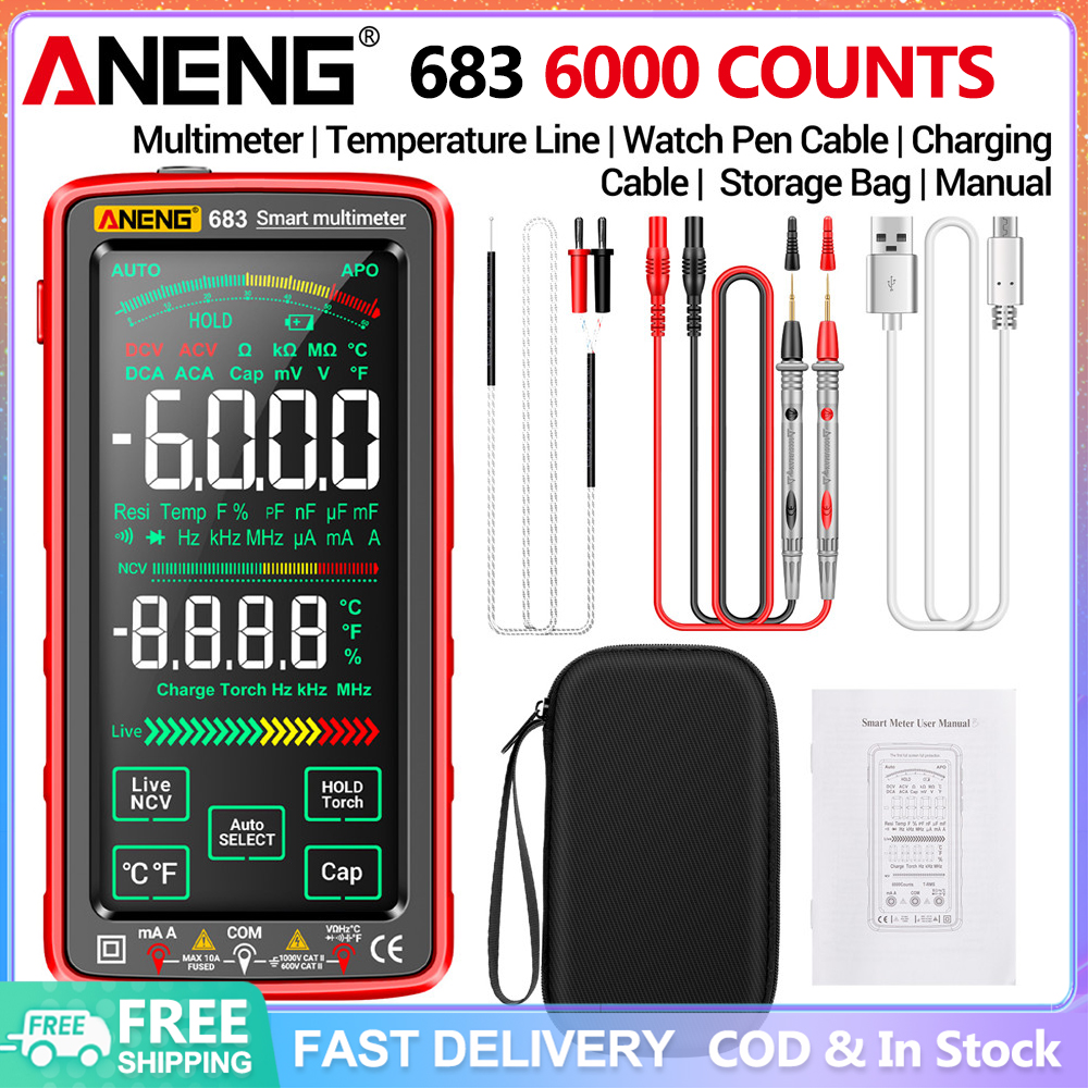 [Fast Delivery] ANENG 683 6000 Counts Digital Multimeter AC/DC Voltage ...