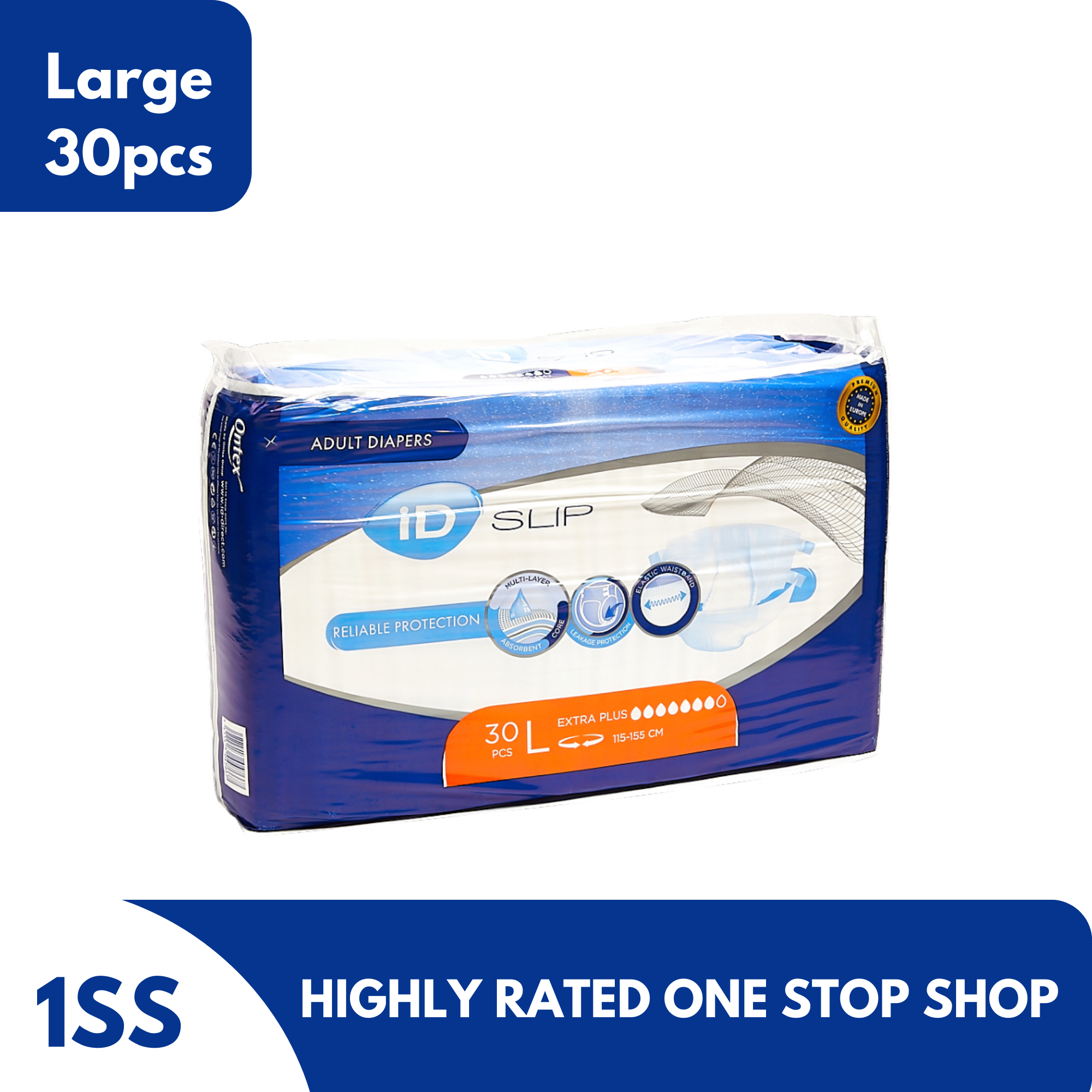 ID Slip Extra Plus Adult Diaper Large, 30pcs | Lazada PH