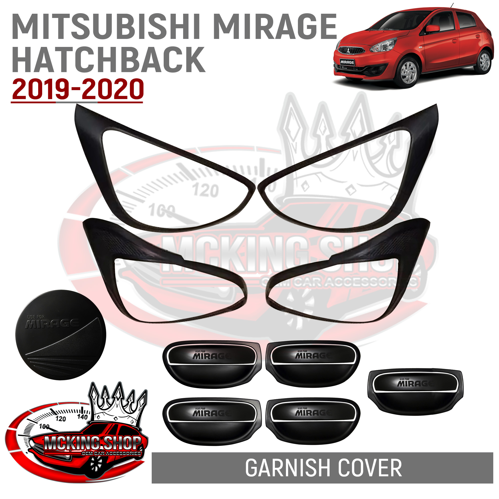Mitsubishi Mirage Hatchback 2019-2020 GLS Set Combo Garnish Cover ...