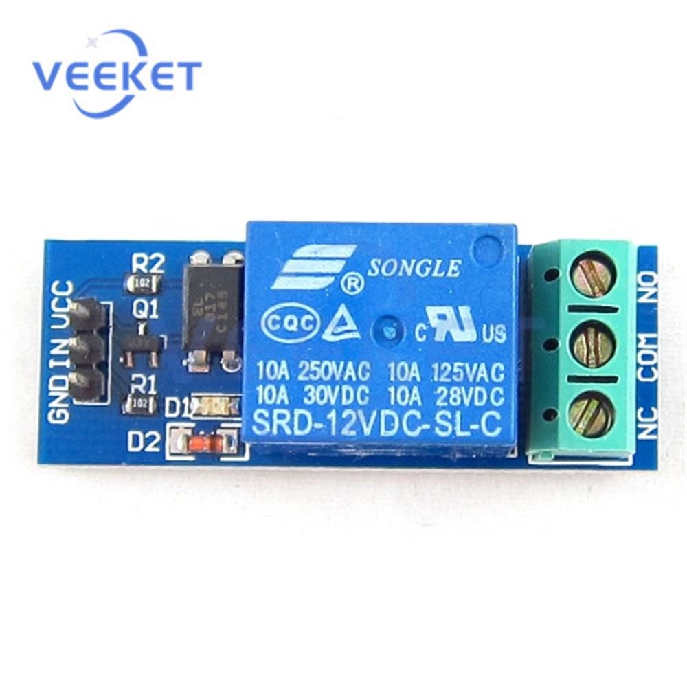 DC 12V 1 Channel Optocoupler Relay Module with Freewheeling Diode ...