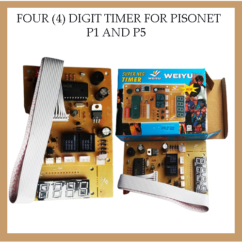4 Digit LED Digital Timer for Pisonet Arcade 1 Peso / 5 Peso Coin ...