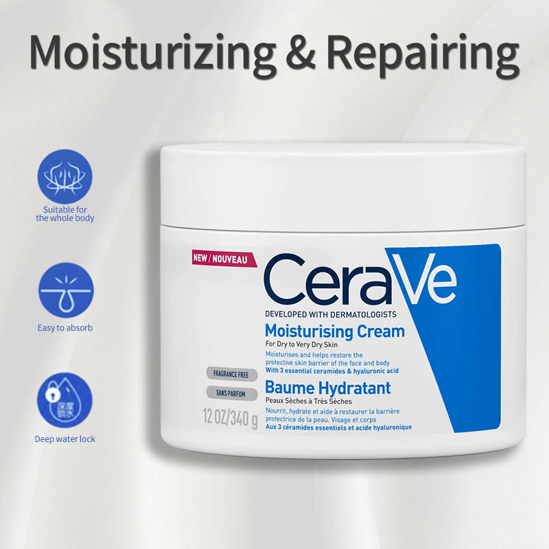 CeraVe face cream skin lotion repair barrier amide Softening Cream 340g ...