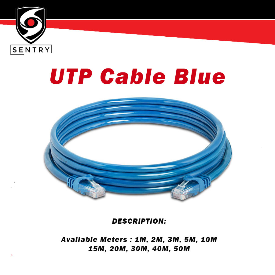 Sentry UTP Cable Patch Cord Patch Cable with RJ45 Blue | Lazada PH