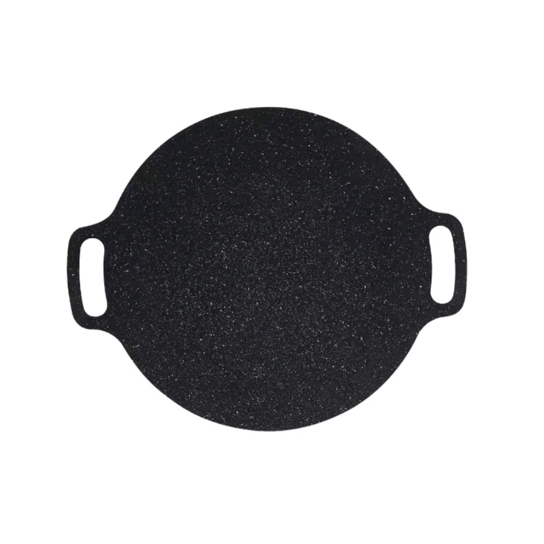 Stone Round Grill Pan Korean BBQ Grill Pan Outdoor Pot Kitchen Non ...