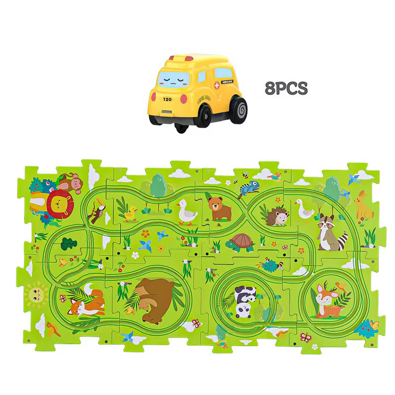 Track Puzzles Kids Toys With Puzzle Track Multifunctional Puzzle Board ...