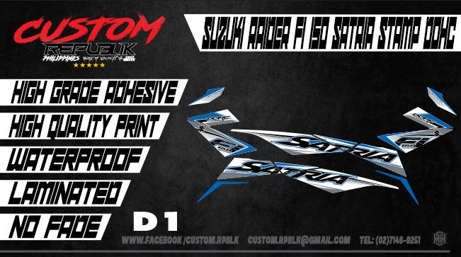 Suzuki Raider 150 FI Satria Stamp Edition Decals Set | Lazada PH