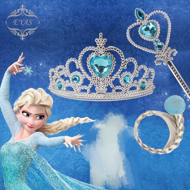 C&C Frozen 3Pcs/Set Frozen Elsa Rhinestone Crown Wand Hairpiece Dress ...