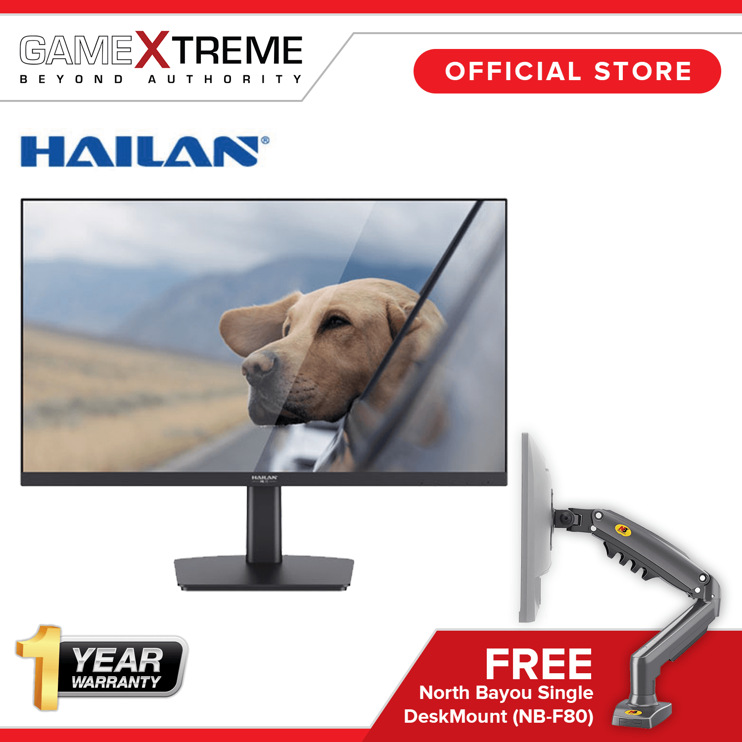 HAILAN Monitor 22” [SD20VF-V] With Free North Bayou Single DeskMount [NB-F80] | Lazada PH